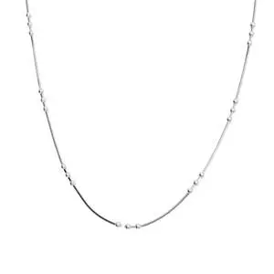 SPERO LONDON Three Bead Sterling Chain Satellite Necklace - Silver