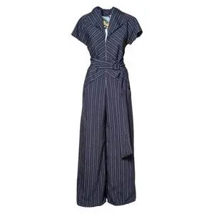ARTISTA Blue / White Glance Jumpsuit