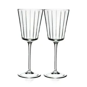 ELISKÁ Pair Of Crystal Wine Goblets - Red