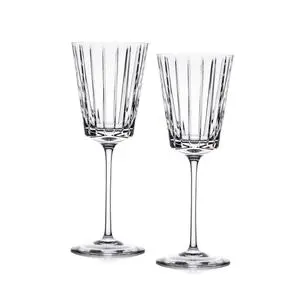 ELISKÁ Pair Of Crystal Wine Goblets - Red