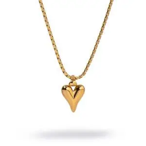 EBRU JEWELRY Infinite Love Heart Pendant Statet Necklace - Gold