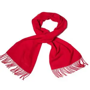 BEL CASHMERE Cashmere Scarf With Fringes - Red