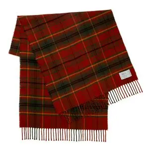 ARAMINTA CAMPBELL Autumn Woodland Walk Lambswool Shawl - Orange