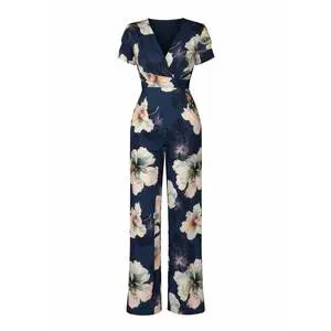 GIRL IN MIND Bridget Twist Font Split Arm Jumpsuit Floral