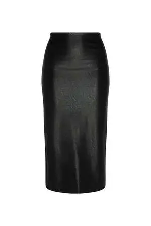 Commando Faux Leather Control Smoothing Midi Skirt, Sk06