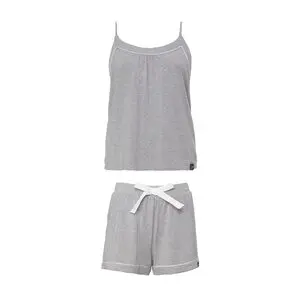 PRETTY YOU Bamboo Cami & Short Pyjama Set In Marl - Grey