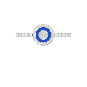 MAISON DE GALA Luminous Blue Eye Bracelet - Silver