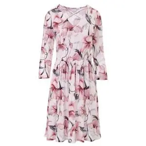 OH!ZUZA NIGHT&DAY Floral Print Midi Dress - White/grey