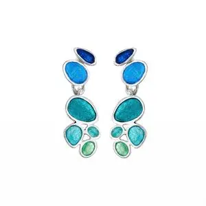 Joidart Dangling Silver-plated Earrings Gaudí Jewelry - Blue