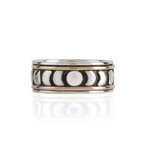 CHARLOTTE'S WEB JEWELLERY Moon Phase Spinning Ring - Silver