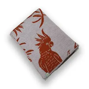 OTTO & SPIKE Neutrals Lightweight Wool Blankets Hello Cocky Bronze Medium - Orange
