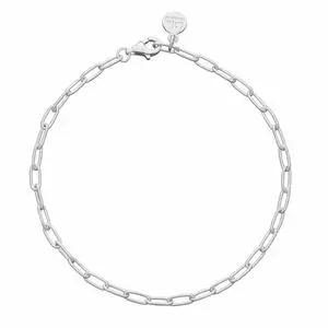 LILY CHARMED Sterling Oval Link Charm Bracelet Chain Bracelet - Silver