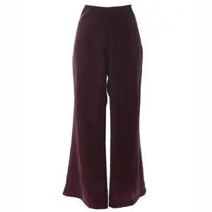 ROSES ARE RED Stepping Songs" Burgundy Silk Trousers - Red