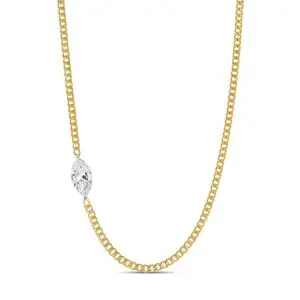 SHYMI Offset Marquise Cuban Necklace - Gold