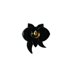 GISSA BICALHO Brooch Orchid - Black