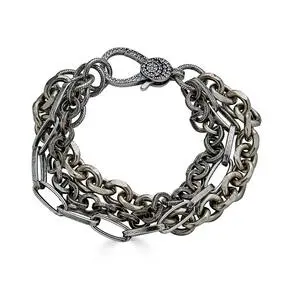 LONI PAUL JEWELRY Three Strand Bracelet Silver