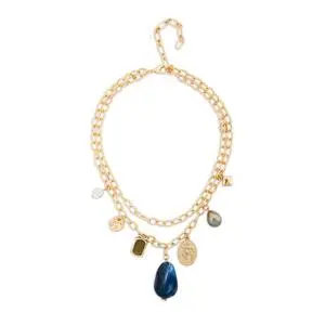 Saachi En Muse Layered Charm Necklace - Gold