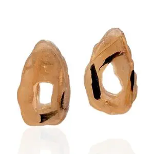 BIO-TRIMMINGS Neutrals Hutton Cutout Pink Bio-gem Earrings - Silver