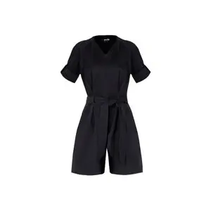 MONOSUIT Short Sleeve V-neck Jumpsuit - Blue