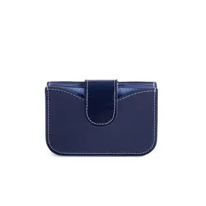 JURGI BRAND Accordion Wallet In Patent Leather – Navy - Blue