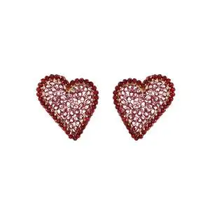 LAVISH BY TRICIA MILANEZE Cherry Amour Mesh Posts Handmade Crochet Earrings - Red