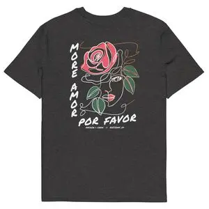 ANCHOR & CREW Organic Cotton "more Amor Por Favor" T-shirt - Black