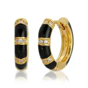 LEEADA JEWELRY Lamill Huggies - Black