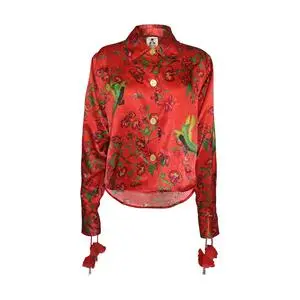 ASHAKI Maya Shirt Floral Print Viscose - Red