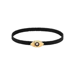 KARMA AND LUCK Black / Gold Infinite Success ’s Evil Eye Black String Bracelet - Black/gold