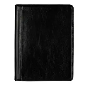 TIME RESISTANCE Leather Portfolio, Docuts Holder Something Fresh - Black