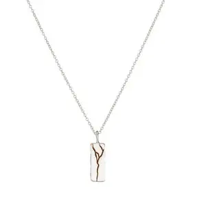 POSH TOTTY DESIGNS Sterling Kintsugi Tag Necklace - Silver