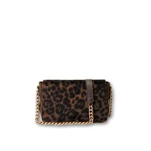 JUAN-JO Leopard Print Small Bag, Leather Crossbody Evening Bag