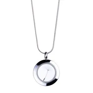 MY LITTLE NATURE Neutrals Handcrafted Necklace With Dandelion Seed - Silver