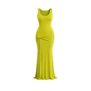 MAISON DE GALA Serena Lime Maxi Dress - Green