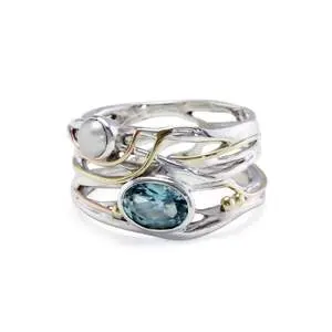 Isla Silver Gold Rings
