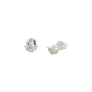 CLAIRE HILL DESIGNS Sparkly Marquise Fan Stud Earrings - Silver