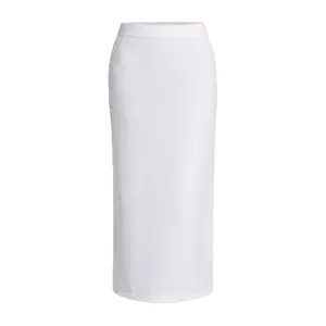 FIORA MUSE Pencil Cashmere Skirt In Ivory - White