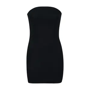 EGYPTIAN BLUE Bandeau Mini Dress - Black