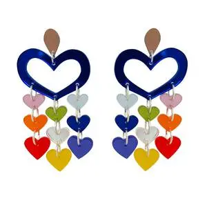 TOOLALLY Heart Chandeliers Rainbow