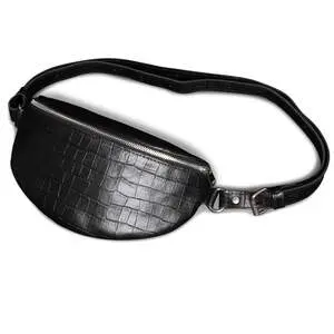 HIDES LEATHER CO. Convertible Leather Waist & Shoulder Bag Nexus - Black