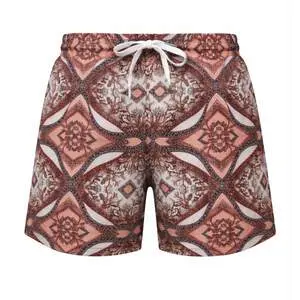 IVY SWIMWEAR Caspian In Tuscan Print Swim Shorts - Red