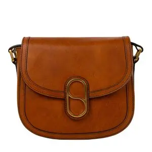 TIME RESISTANCE Leather Saddle Bag Villette - Brown