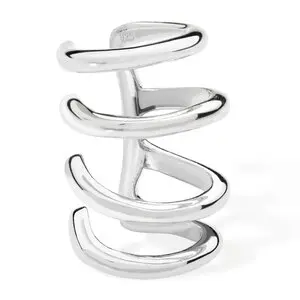 LUCY QUARTERMAINE Solid Sterling Waterfall High Ear Cuff - Silver