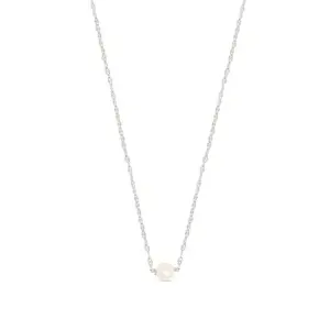 ESTERAH Petit Floating Pearl Necklace - Silver
