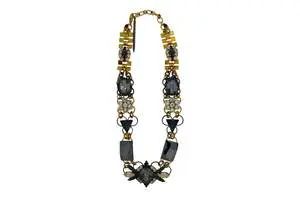 VICKISARGE Black / Grey Willemina Necklace - Black/grey