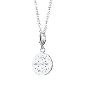 LILY CHARMED Sterling Digestive Biscuit Charm Necklace - Silver