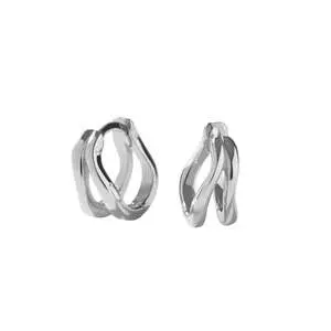 MURU Wavy Hoops - Silver