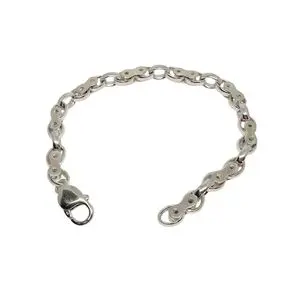 TG-JEWELLERY BY TAMARA GERVASIO Biker Link Bracelet — Hand-carved Sterling Lost Wax Cast - Silver