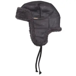 OWEN BARRY Sheepskin Trapper Napalan Garth British Made Grey