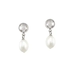 BIKO Alouet Pearl Studs - Silver